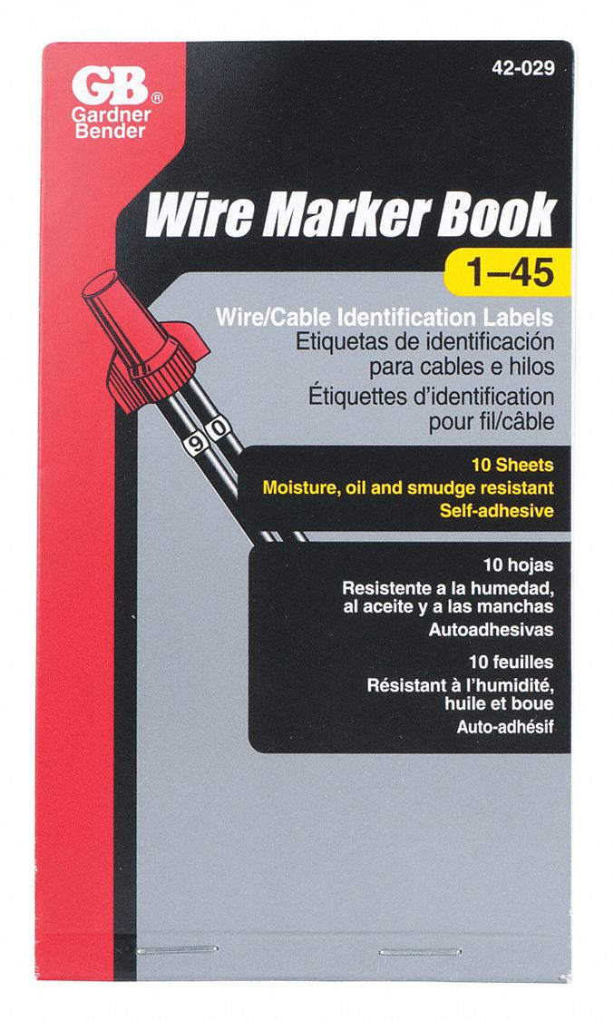 Wire Markers (numbers 1-45) - Grainger
