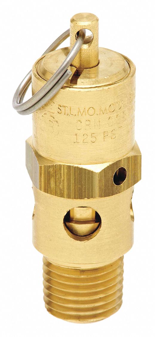 CONTROL DEVICES, Hard Seat, 1/4 in (M)NPT Inlet (In.), Air Safety Valve ...