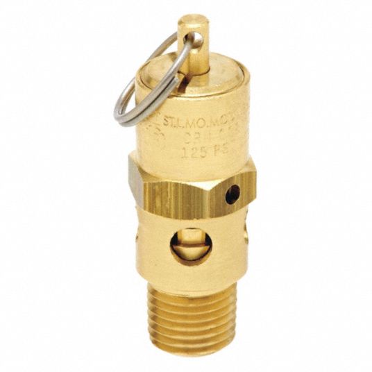 CONTROL DEVICES, Hard Seat, 1/4 in (M)NPT Inlet (In.), Air Safety Valve ...
