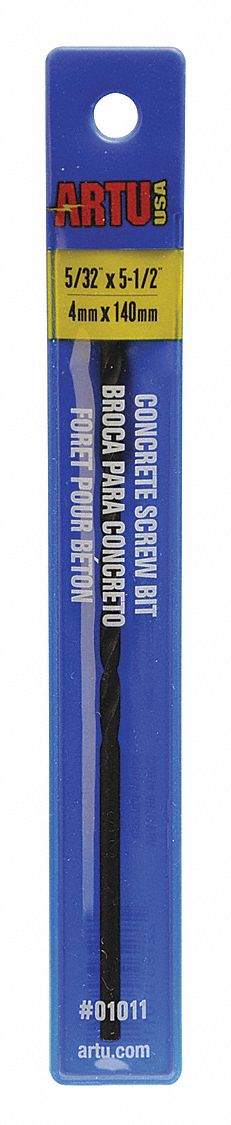 ARTU Carbide-Tipped Drill Bit, 5/32 in x 5 1/2 in - 38A234|01011 - Grainger