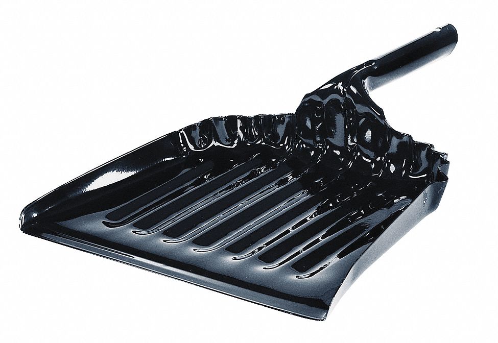 Hand Held Dust Pan,Black,Steel - Grainger