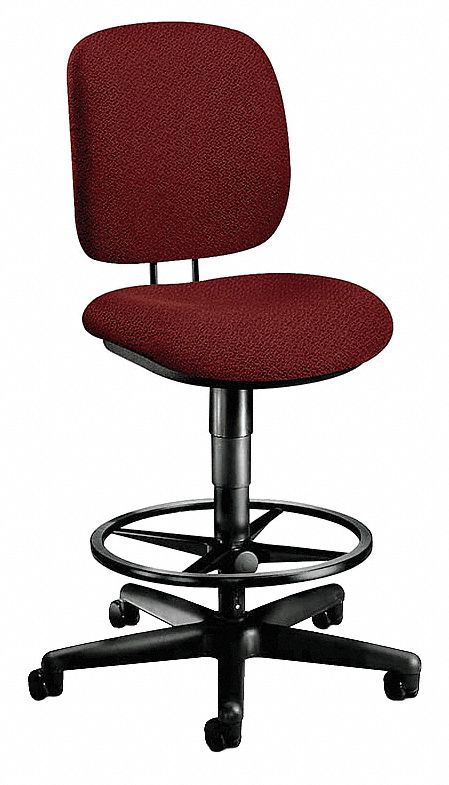 Task Chair, Task Chair, Red, Fabric, 22 in to 31 in Nominal Seat Height ...
