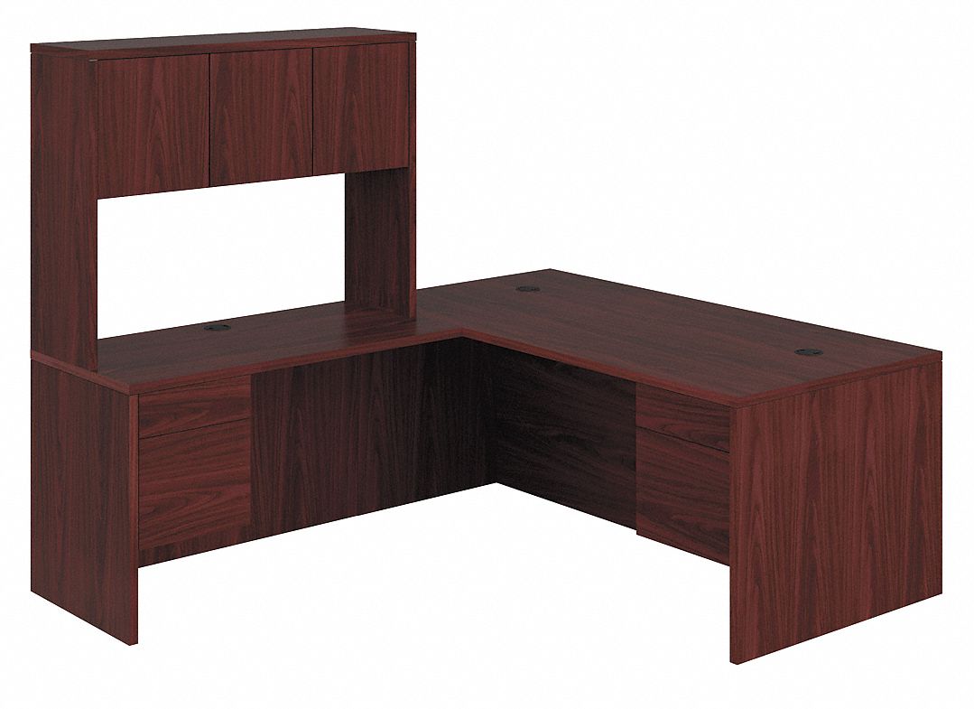 72 in x 84 in x 66 5/8 in 10500 Series L-Shape Office Desk w/ Storage ...