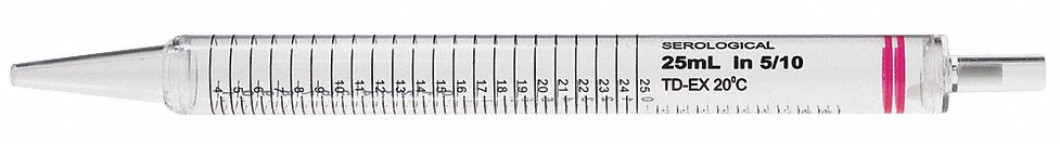 CELLTREAT Serological Pipet, 25 mL Capacity, Polystyrene, 4 to 25mL ...