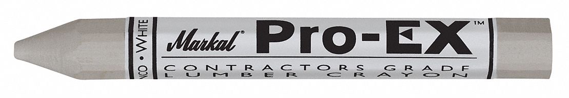 Lumber Crayon, Whites Color Family, Hex Tip Shape, -20°F Min. Temp., 12 ...