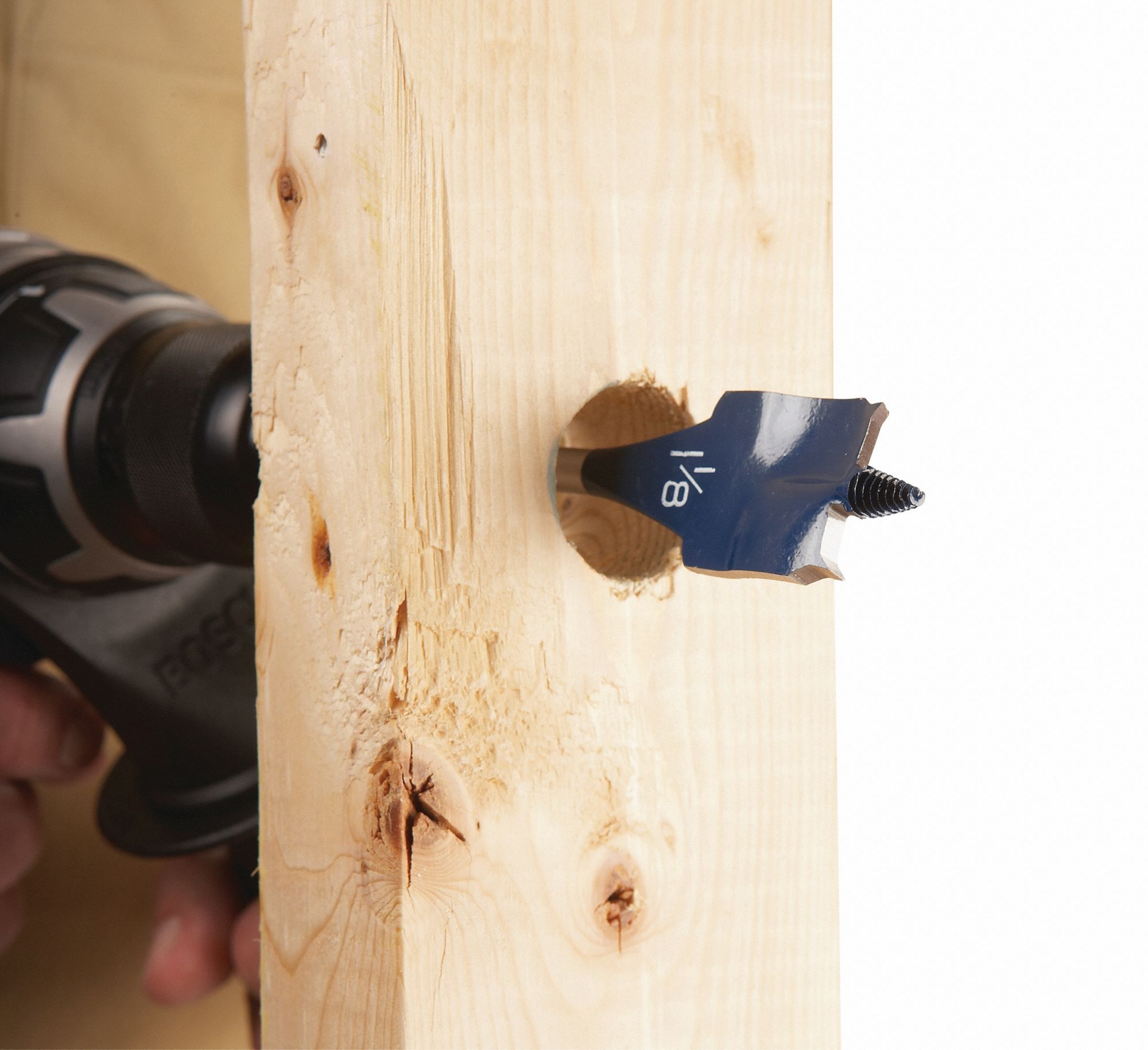 BOSCH Spade Drill Bit: 5/8 in Drill Bit Size, 16 in Overall Lg, Painted ...