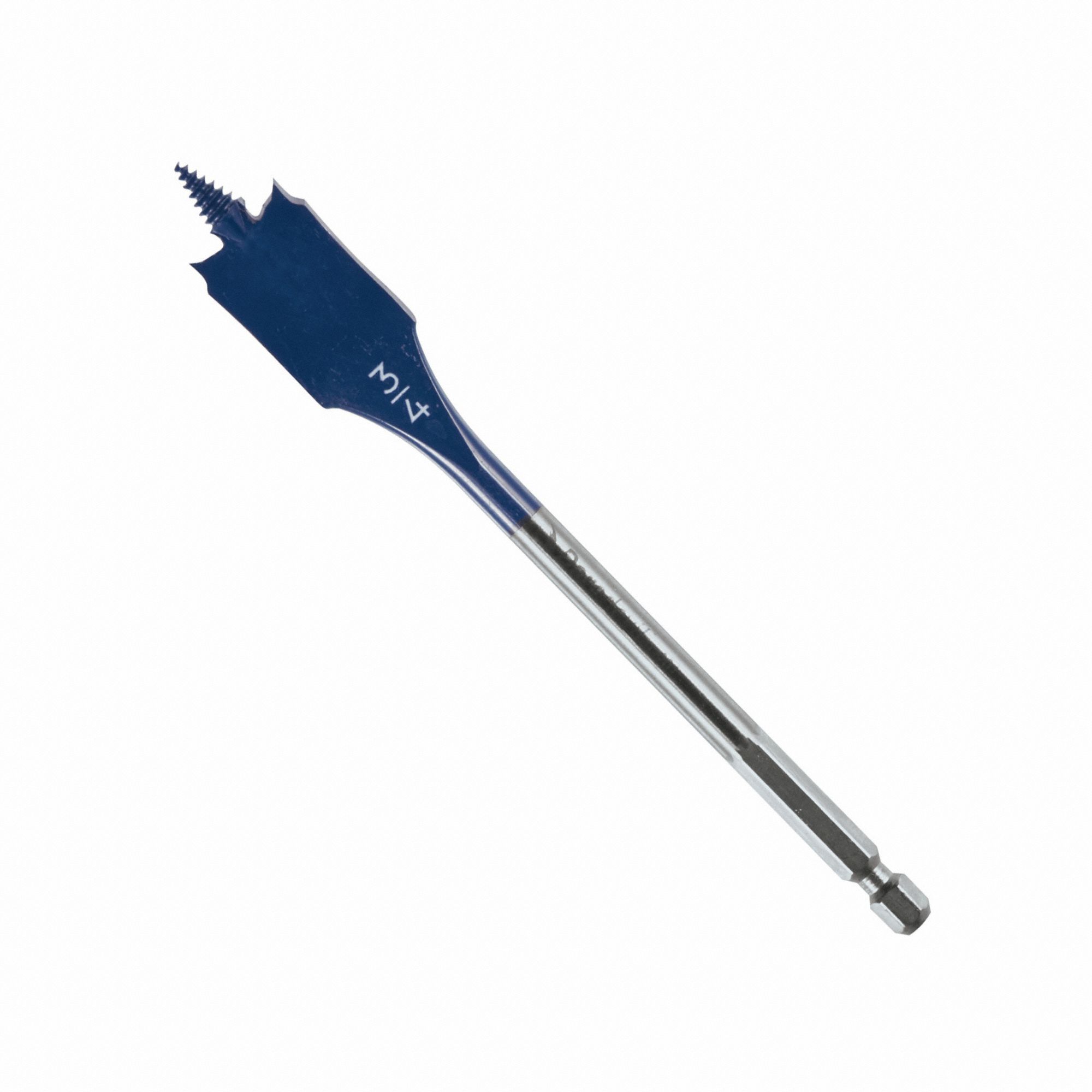BOSCH Spade Drill Bit: 1 in Drill Bit Size, 6 in Overall Lg, Painted, 1 ...