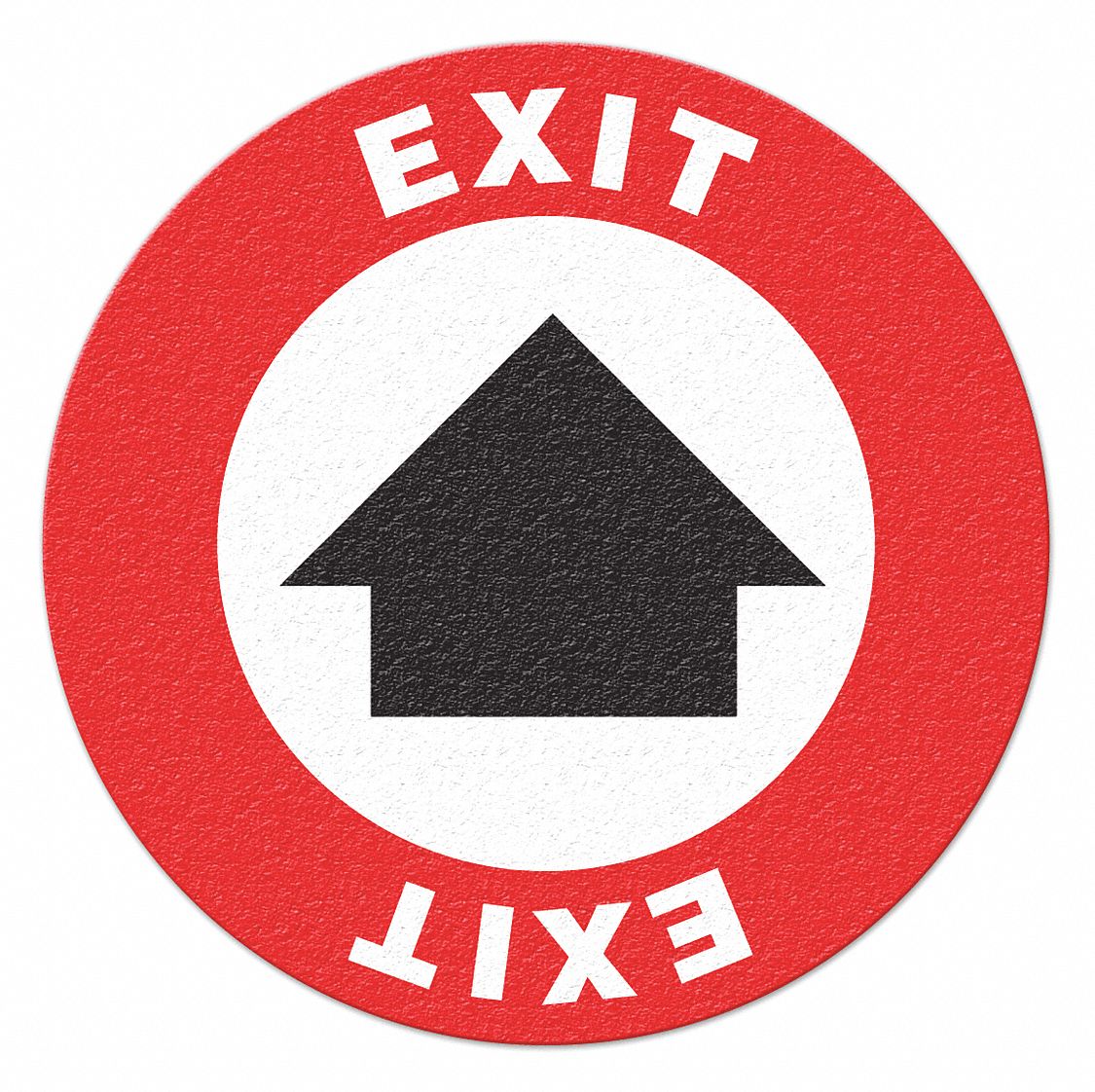 Vinyl, Exit Floor Sign, 17" Width, 17" Height, Double-Sided No ...