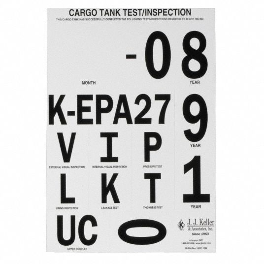 Cargo Tank Inspection Markings - Grainger