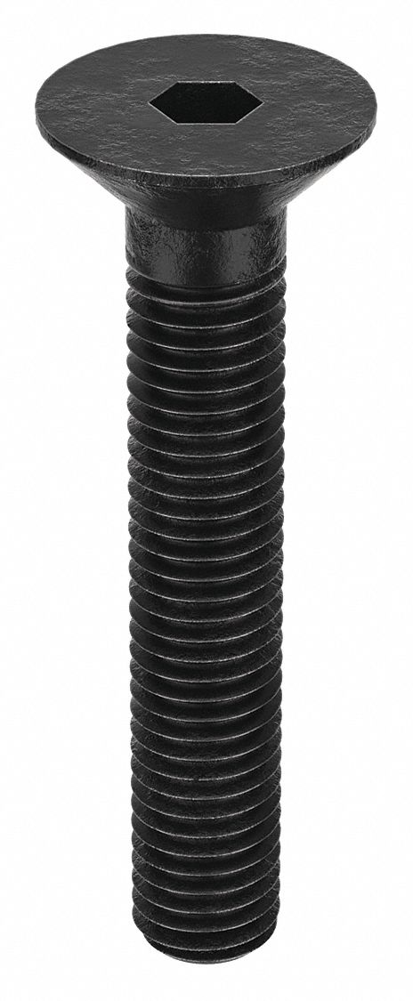 M10x1.50 Thread Size, 55 mm Lg, Socket Flat Head Screw - 38DE86|M07400 ...