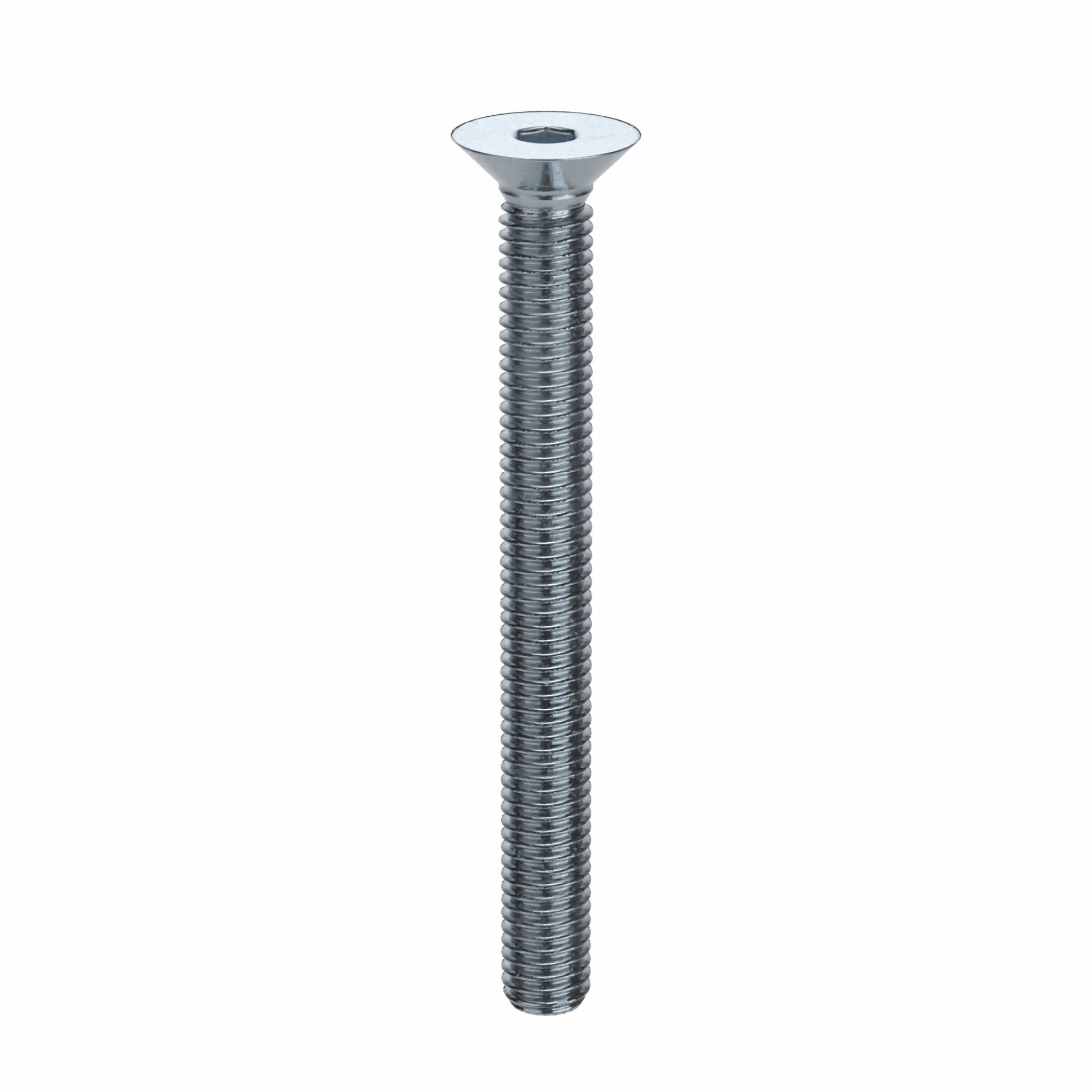 M5x0.80 Thread Size, 50 mm Lg, Socket Flat Head Screw - 38DF65|M07470 ...