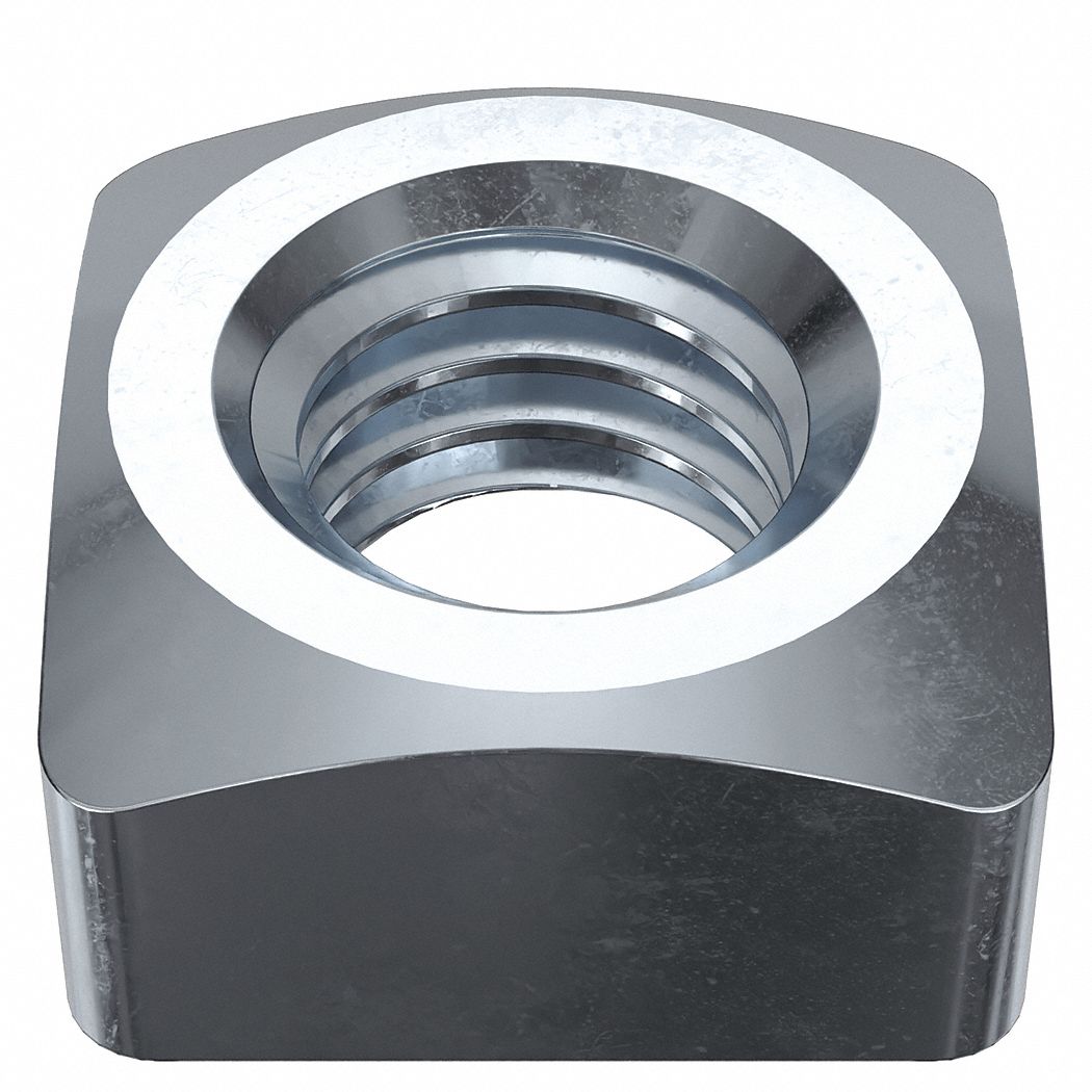 M5x0.80 Thread Size, Steel, Square Nut - 38DG37|M11140.050.0001 - Grainger