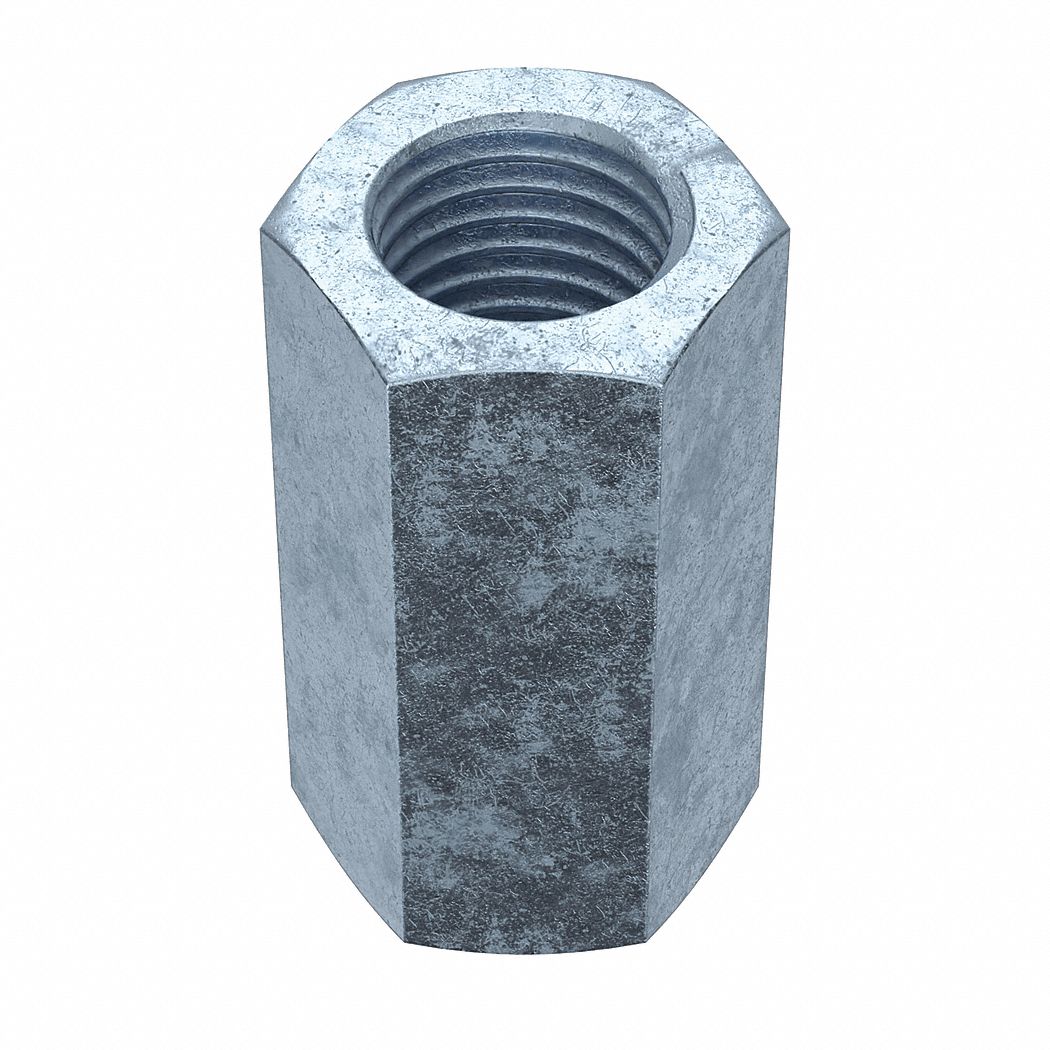 Zinc-Plated, Steel, Coupling Nut - 38DH54|M11400.140.0001 - Grainger