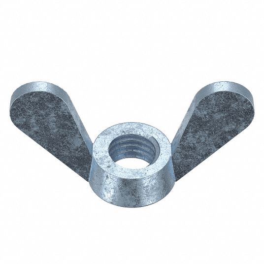 M8-1.25 Thread Size, Steel, Wing Nut - 38DK35|M16270.080.0001 - Grainger