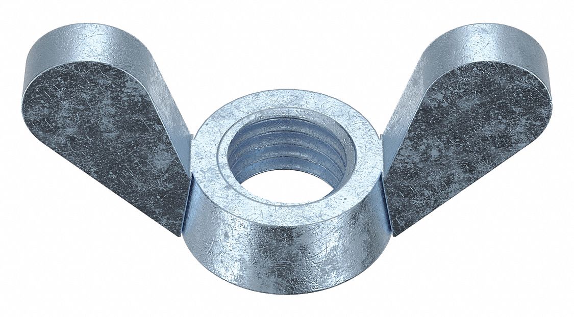 M12-1.75 Thread Size, Steel, Wing Nut - 38DK37|M16270.120.0001 - Grainger