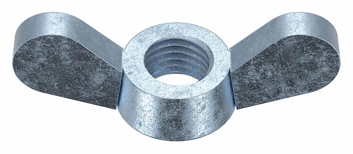 APPROVED VENDOR WING NUT, M14-2.00 THREAD, STEEL, ZINC PLATED, 73MM MAX ...