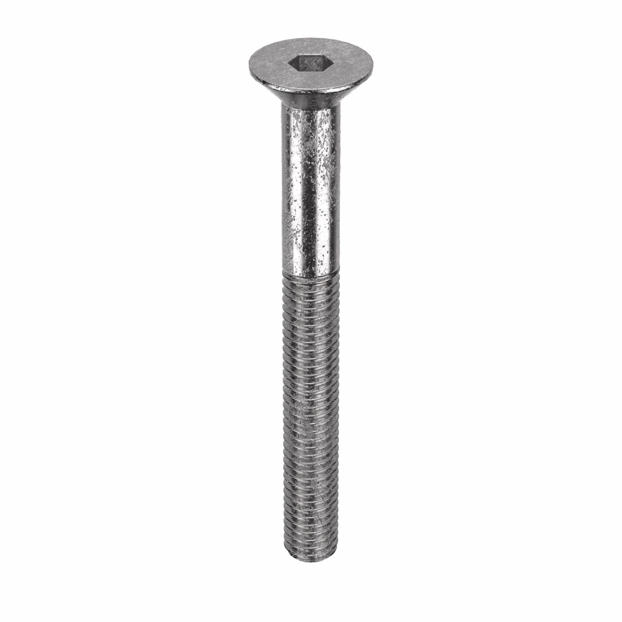 M6-1 Thread Size, 55 mm Lg, Socket Flat Head Screw - 38DZ80|M51060.060. ...