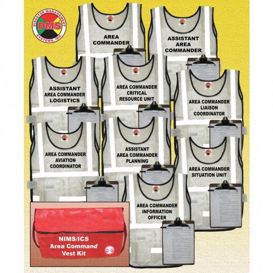 DISASTER MANAGEMENT SYSTEMS, Safety Vest ANSI Class Class 1, White ...