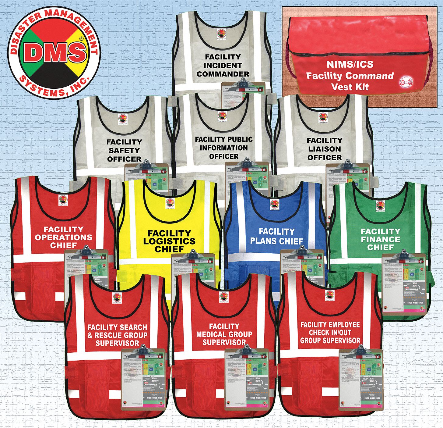 DISASTER MANAGEMENT SYSTEMS, Safety Vest ANSI Class Class 2, Assorted ...
