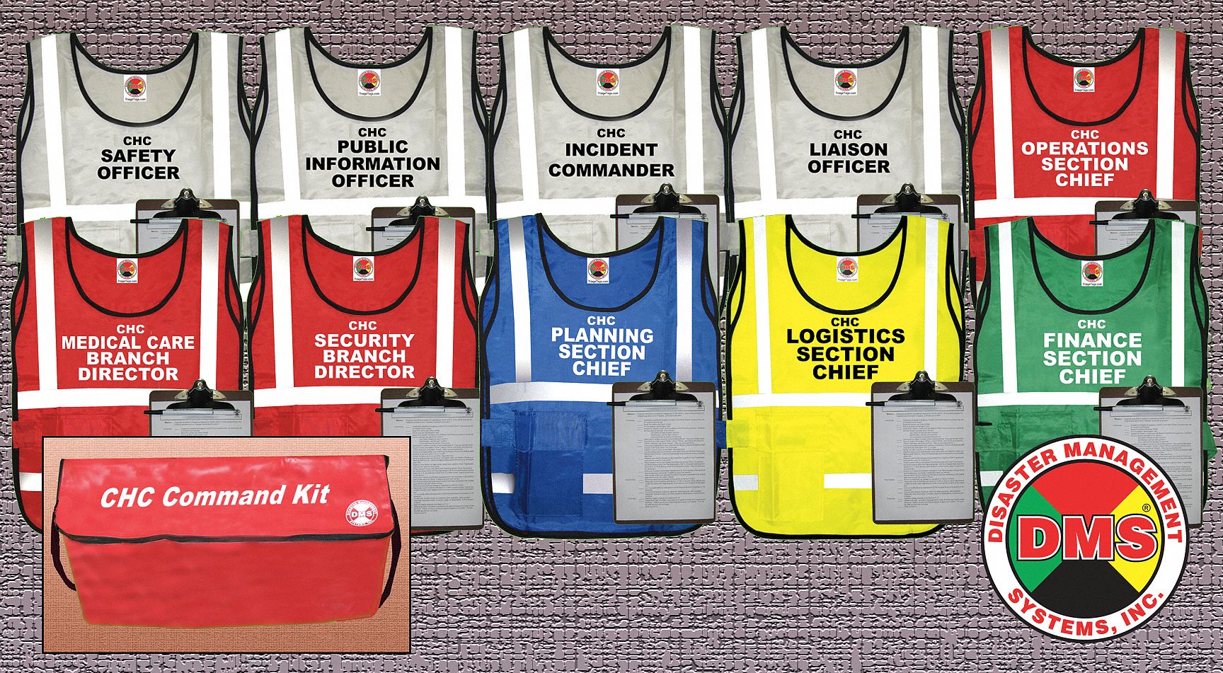 DISASTER MANAGEMENT SYSTEMS, Safety Vest ANSI Class Class 1, Assorted ...