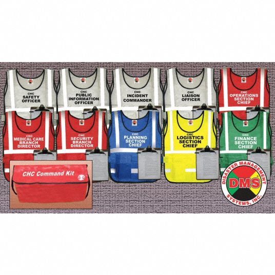 DISASTER MANAGEMENT SYSTEMS, Safety Vest ANSI Class Class 1, Assorted ...