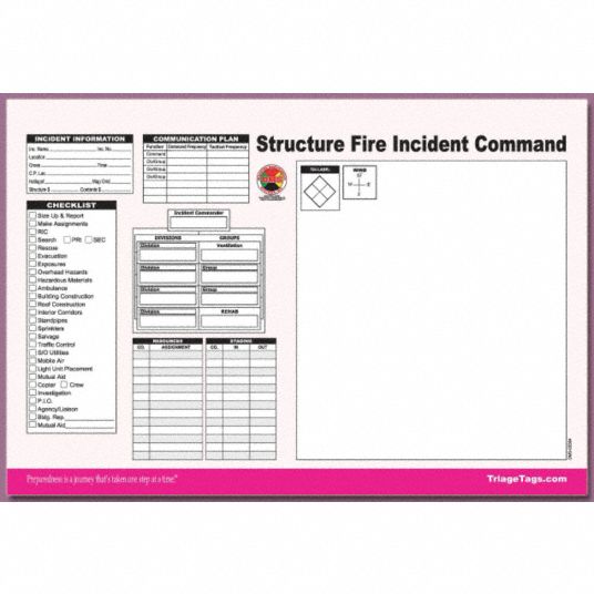 DISASTER MANAGEMENT SYSTEMS Structure Fire ICS Worksheet: 25 PK ...