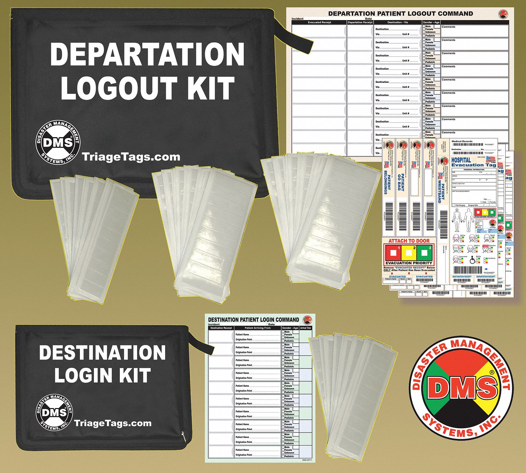 DISASTER MANAGEMENT SYSTEMS Hospital Evacuation Kit - 38E625|DMS 05719 ...