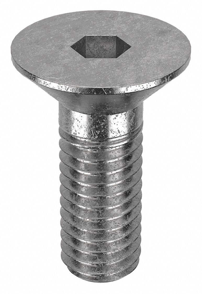 M5-0.8 Thread Size, 12 mm Lg, Socket Flat Head Screw - 38EC03|M55060.050.0012 - Grainger