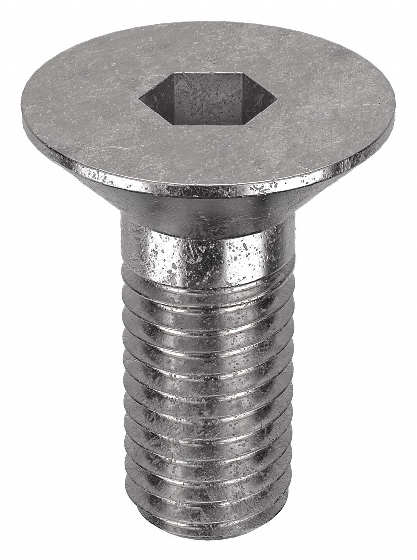 M12x1.75 Thread Size, 25 mm Lg, Socket Flat Head Screw - 38EC09|M55060 ...