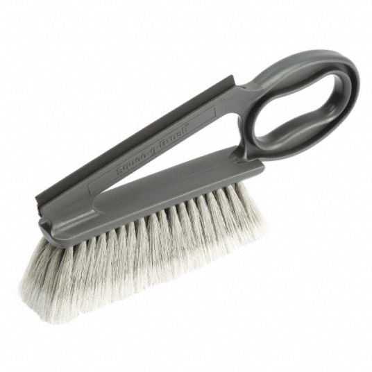 14 inL Synthetic Short Handle Bench Brush, Gray - Grainger
