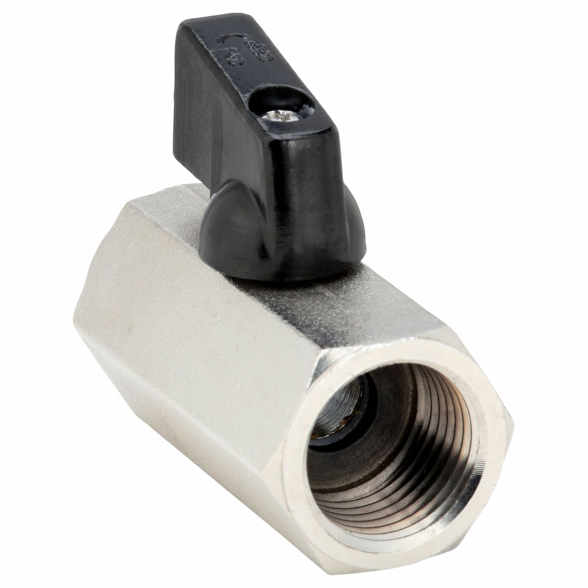 1/2 in, Nickel-Plated Brass, Manual Two-Way Ball Valve - 38EG04|G-DCBV ...