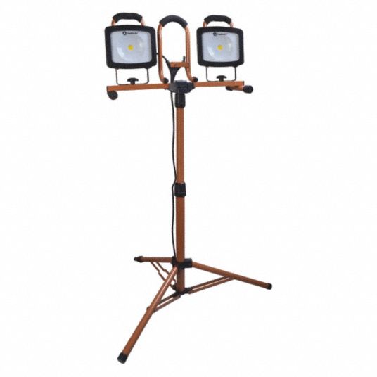 Temporary Job Site Light, Floor Stand, Corded (AC), Lumens 2948, Number ...