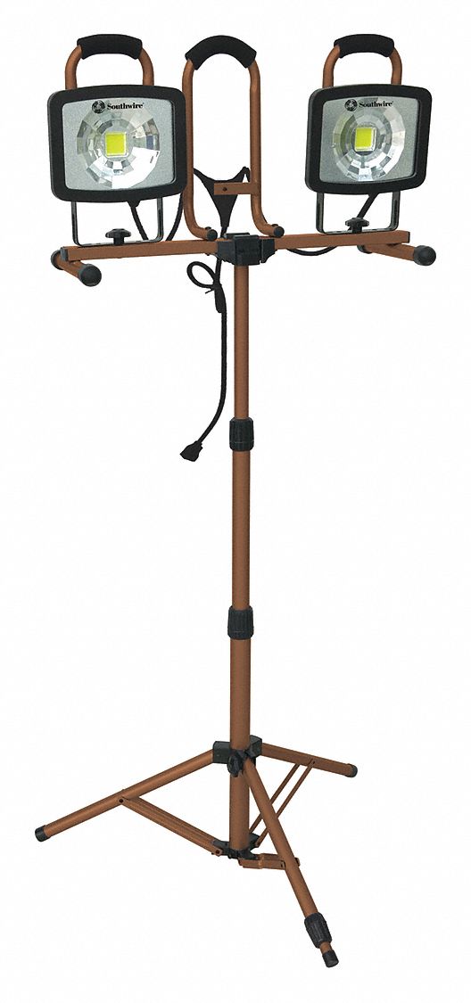 Temporary Job Site Light, Floor Stand, Corded (AC), Lumens 6354, Number ...