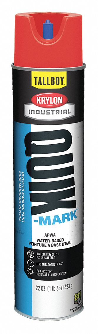 Marking Paint, Color Family Reds, Color APWA Red - Grainger