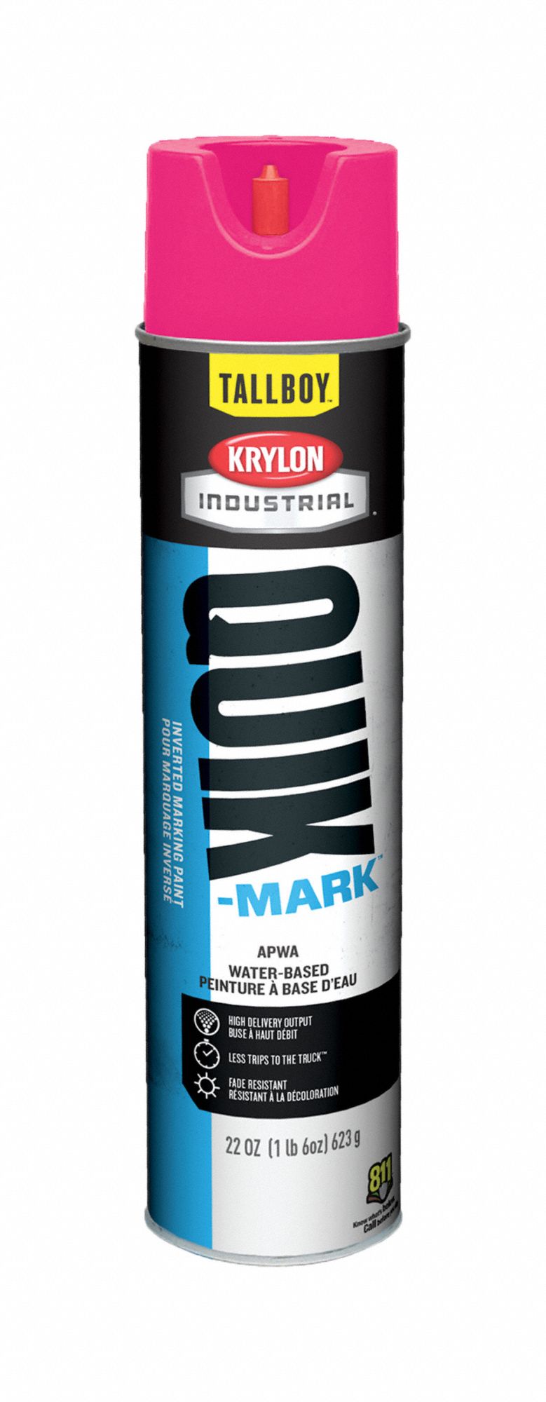 KRYLON INDUSTRIAL, Inverted Paint Dispensing, Fluorescent Pink, Marking ...
