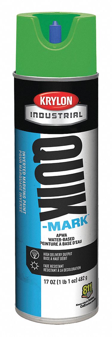 KRYLON INDUSTRIAL Marking Paint: Inverted Paint Dispensing, Green, 20 ...