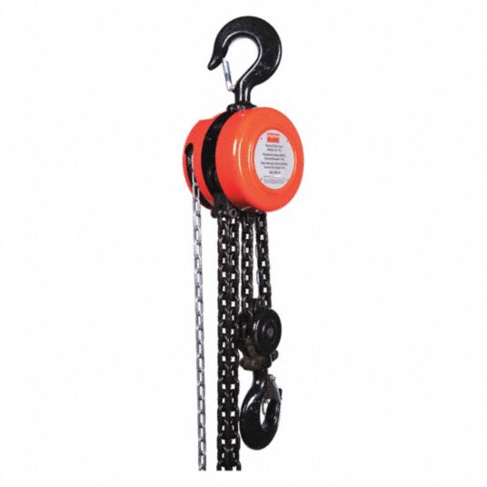 DAYTON, Hook Mounted - No Trolley, 6,000 lb Lifting Capacity, Manual ...