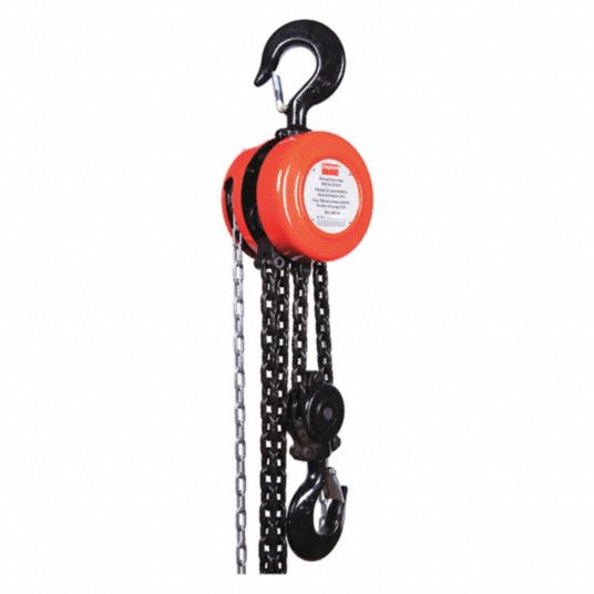 DAYTON, Hook Mounted - No Trolley, 6,000 lb Lifting Capacity, Manual ...