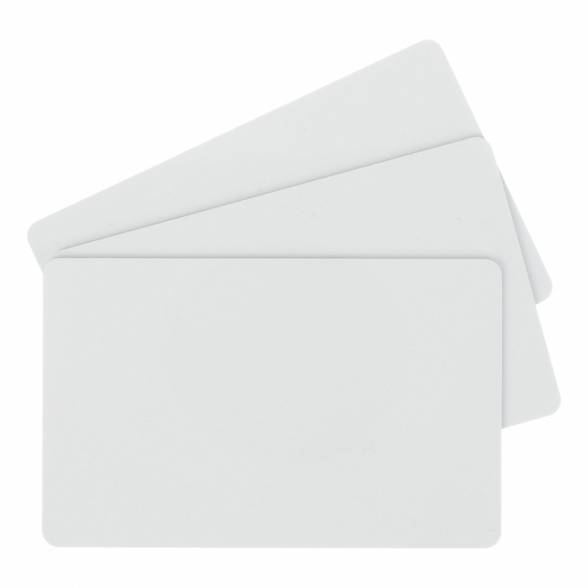 PVC, 2 1/8 in Card Ht, Blank ID Cards - 38EV78|CBGC0030W - Grainger