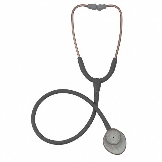 Stethoscope, Dual Head, 28" Length, Adult, Black, Disposable No - Grainger