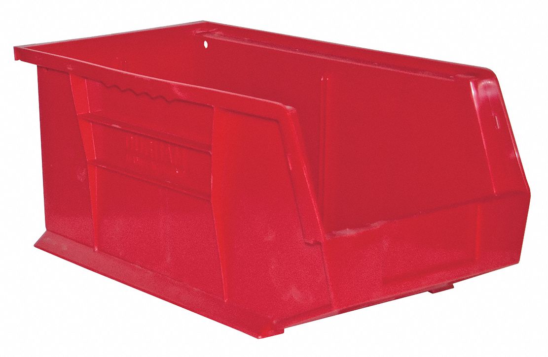 DURHAM MFG, 8 in x 7 in, Red, Hang and Stack Bin - 38G148|PB30240-17 ...