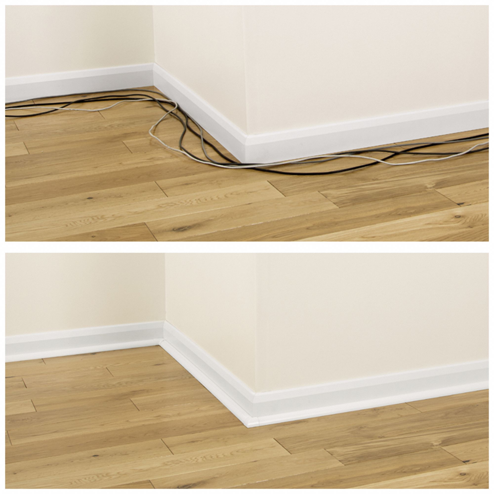 D-LINE Raceway: Quarter Round, 7/8 in Wd, 7/8 in Ht, 79 in Lg, Plastic ...