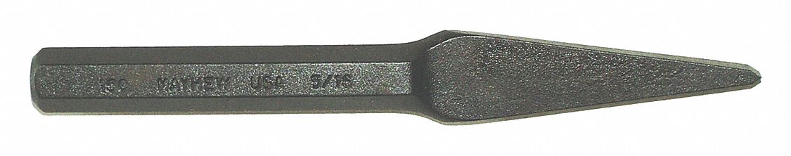 MAYHEW Cape Chisel: Steel, 5/16 in Blade Wd, 6 1/4 in Overall Lg, Plain ...
