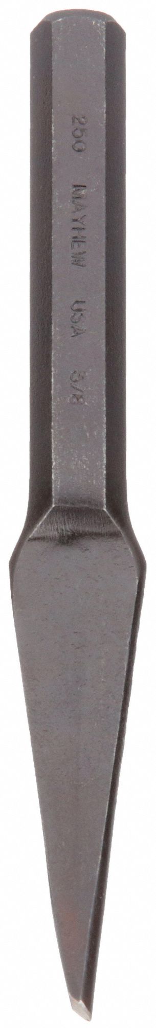 Steel, 3/8 in Blade Wd, Cape Chisel - 38GN86|10504 - Grainger