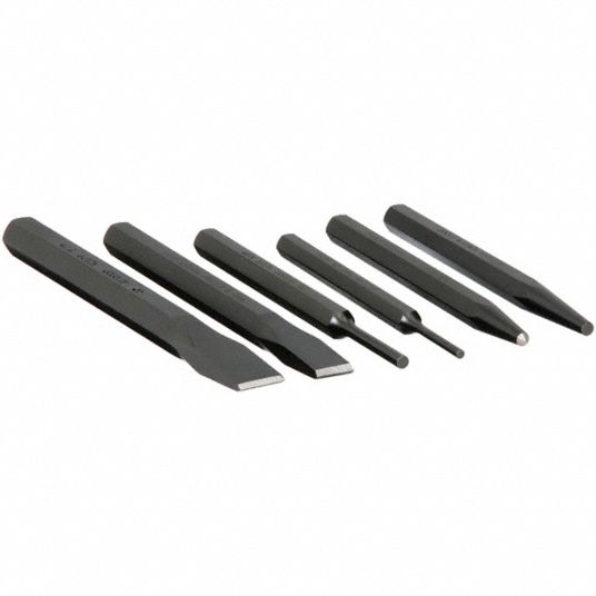 6 Pieces, Cold Chisel, Punch and Chisel Set - 38GP02|61005 - Grainger