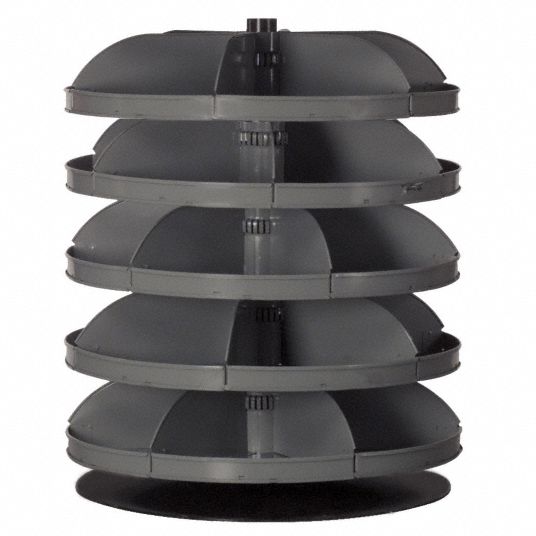 DURHAM MFG, 34 1/8 in x 28 in, 5 Levels, Revolving Storage Bin - 38GT48 ...