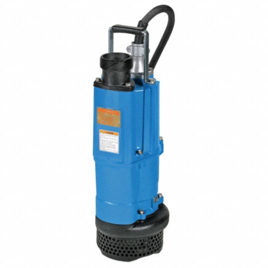 TSURUMI, 3 hp, 5/16 in Max. Dia. Solids, Plug-In Utility Pump - 38H481 ...