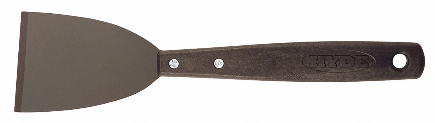 HYDE Scraper: 3 in Blade Wd, Carbon Steel, 4 1/2 in Blade Lg, Chisel ...