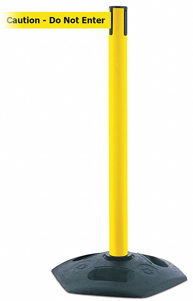 TENSABARRIER, Yellow, No Pattern, Barrier Post with Belt - 38HT89|886 ...