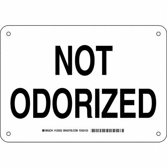Chemical Sign, Not Odorized, Header No Header, Rectangle, 7 in Height ...